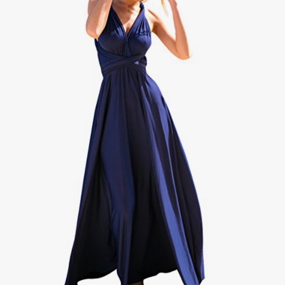 Dresses | Womens Bridesmaid Solid Bandage Convertible Multi Way Wrap ...